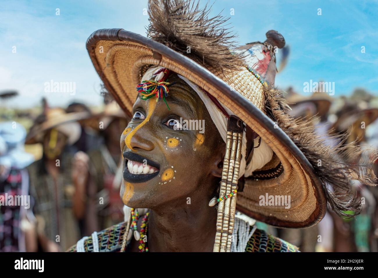 Wodaabe Gerewol Festival Dancer and Singer Stock Photo - Alamy