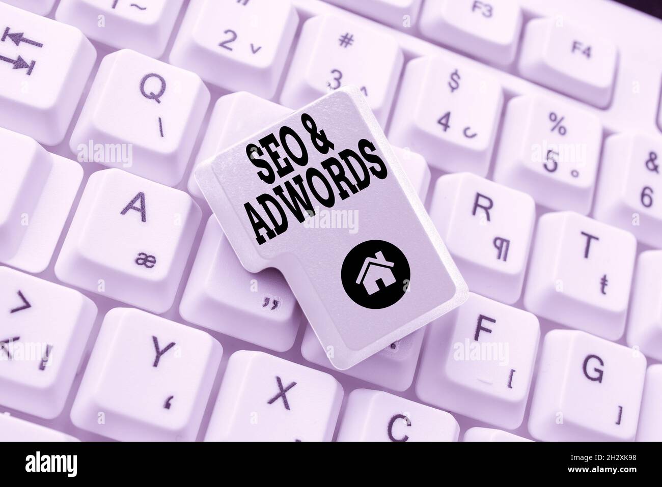 Hand writing sign Seo And Adwords. Word for they are main tools ...