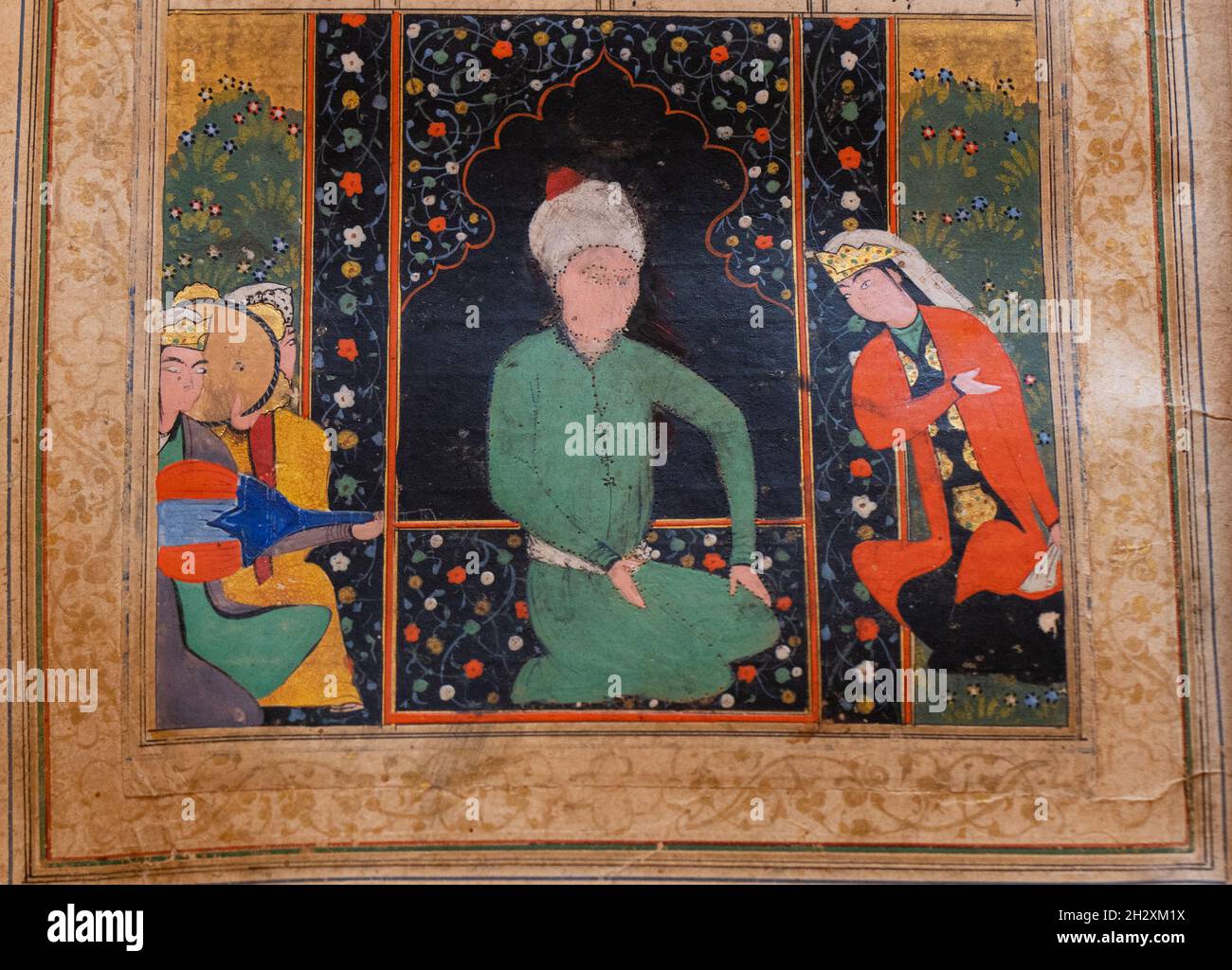 Miniature paintings from the Khamsa. Khamsa or five poems of Nizami ...