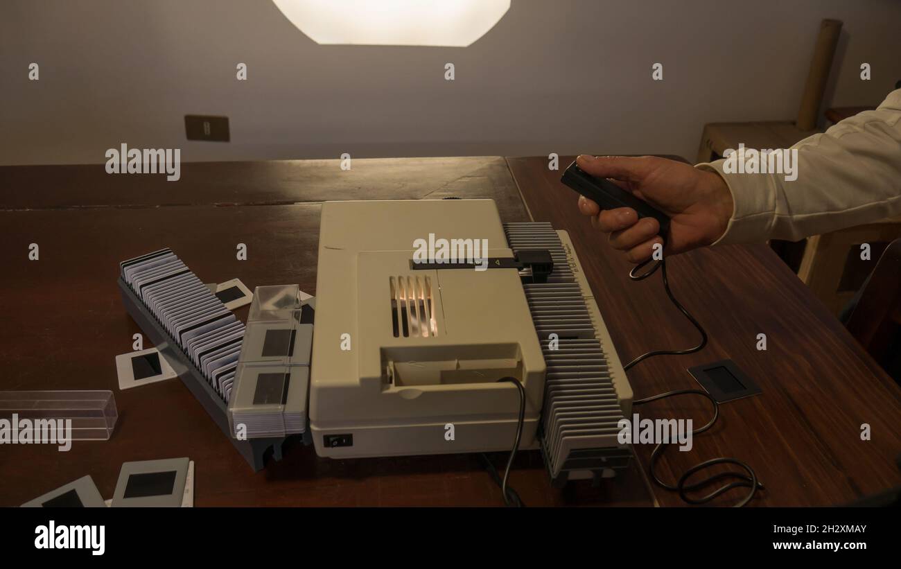 Movie projector on wall hi-res stock photography and images - Alamy