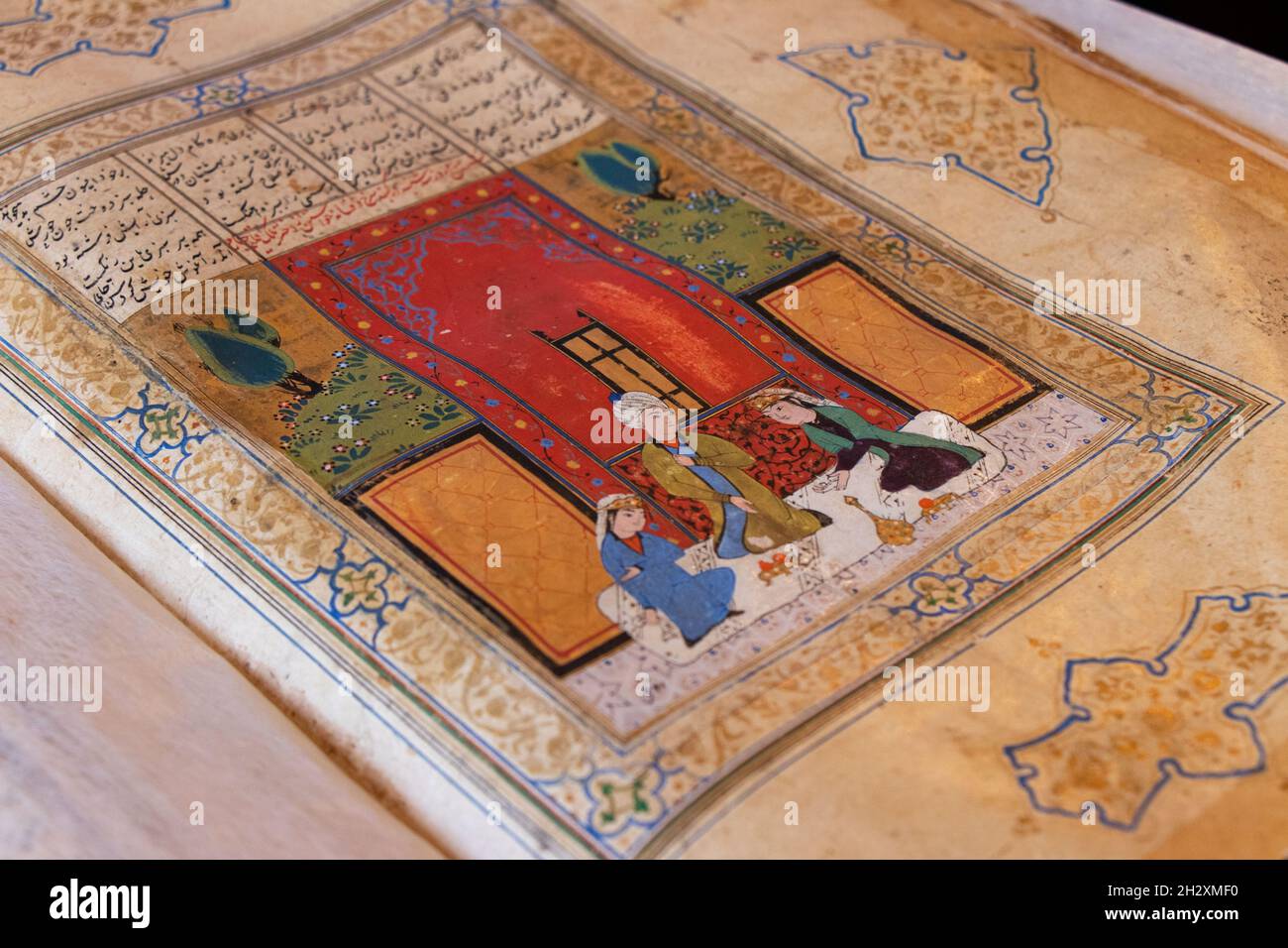 Miniature paintings from the Khamsa. Khamsa or five poems of Nizami ...