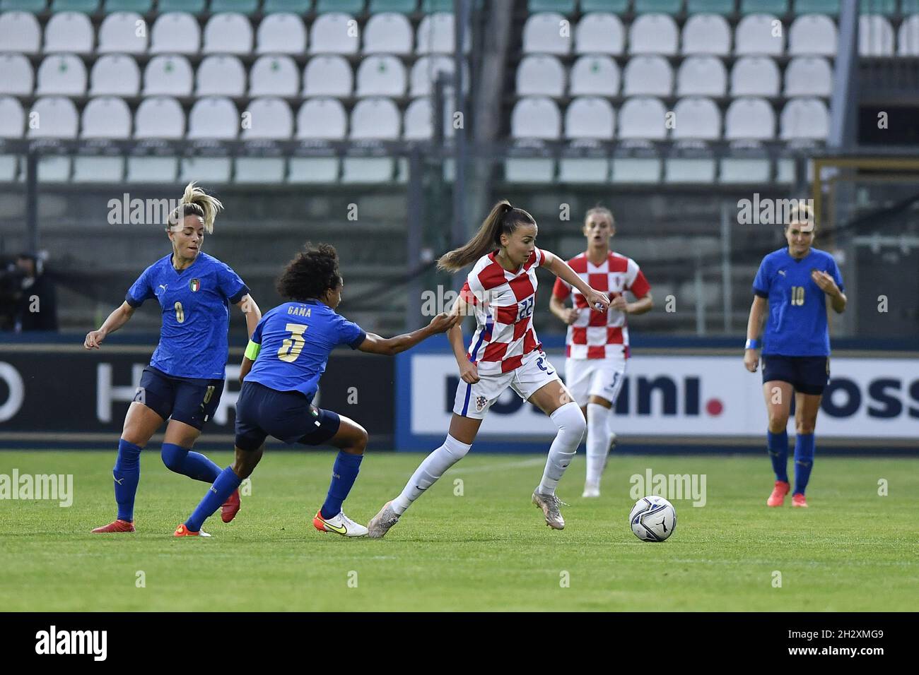 Anela Lubina of Croatia and Sara Gama of Italy in action during the ...