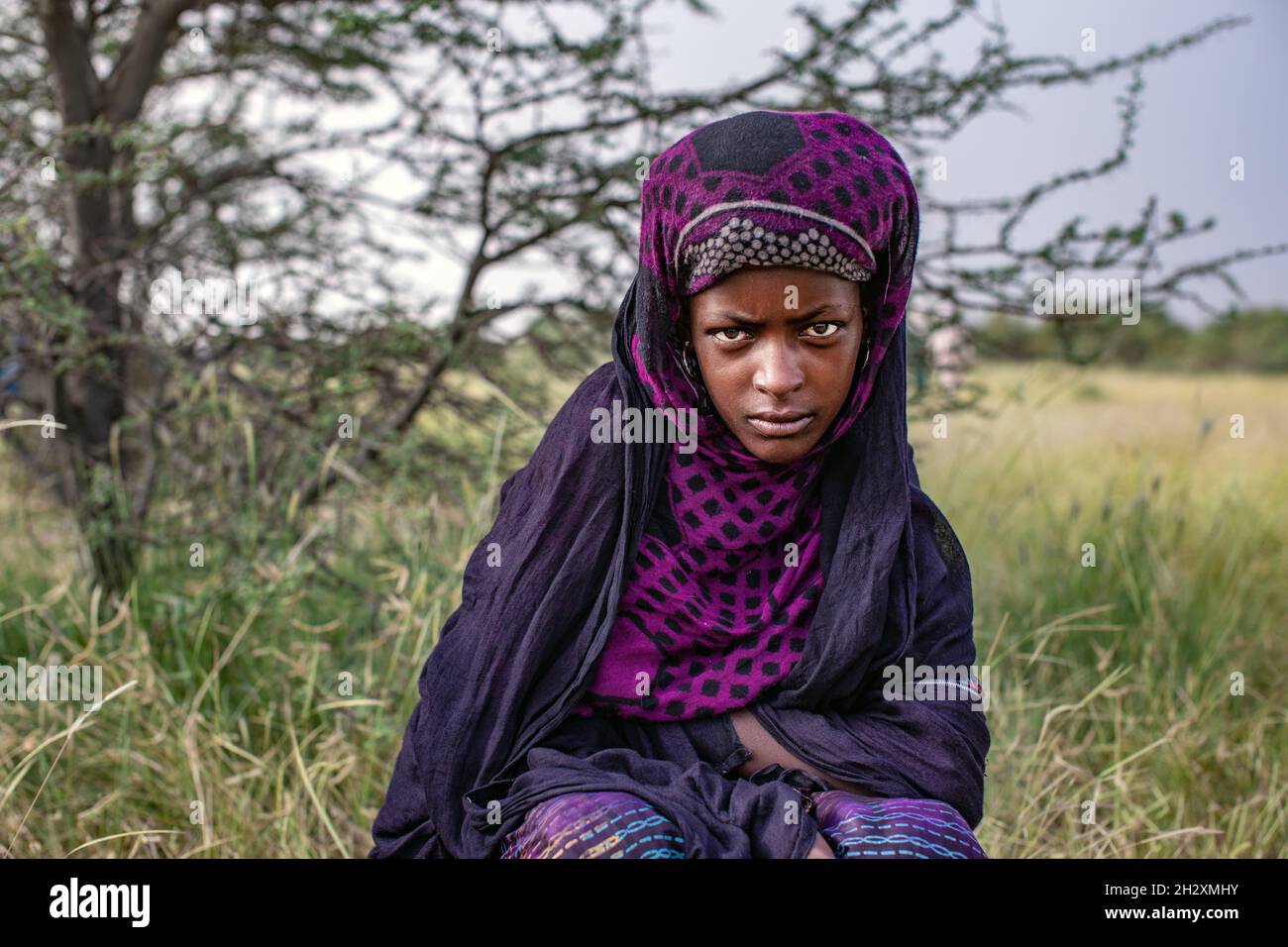 A Portrait of Wodaabe Girl Outside Stock Photo - Alamy