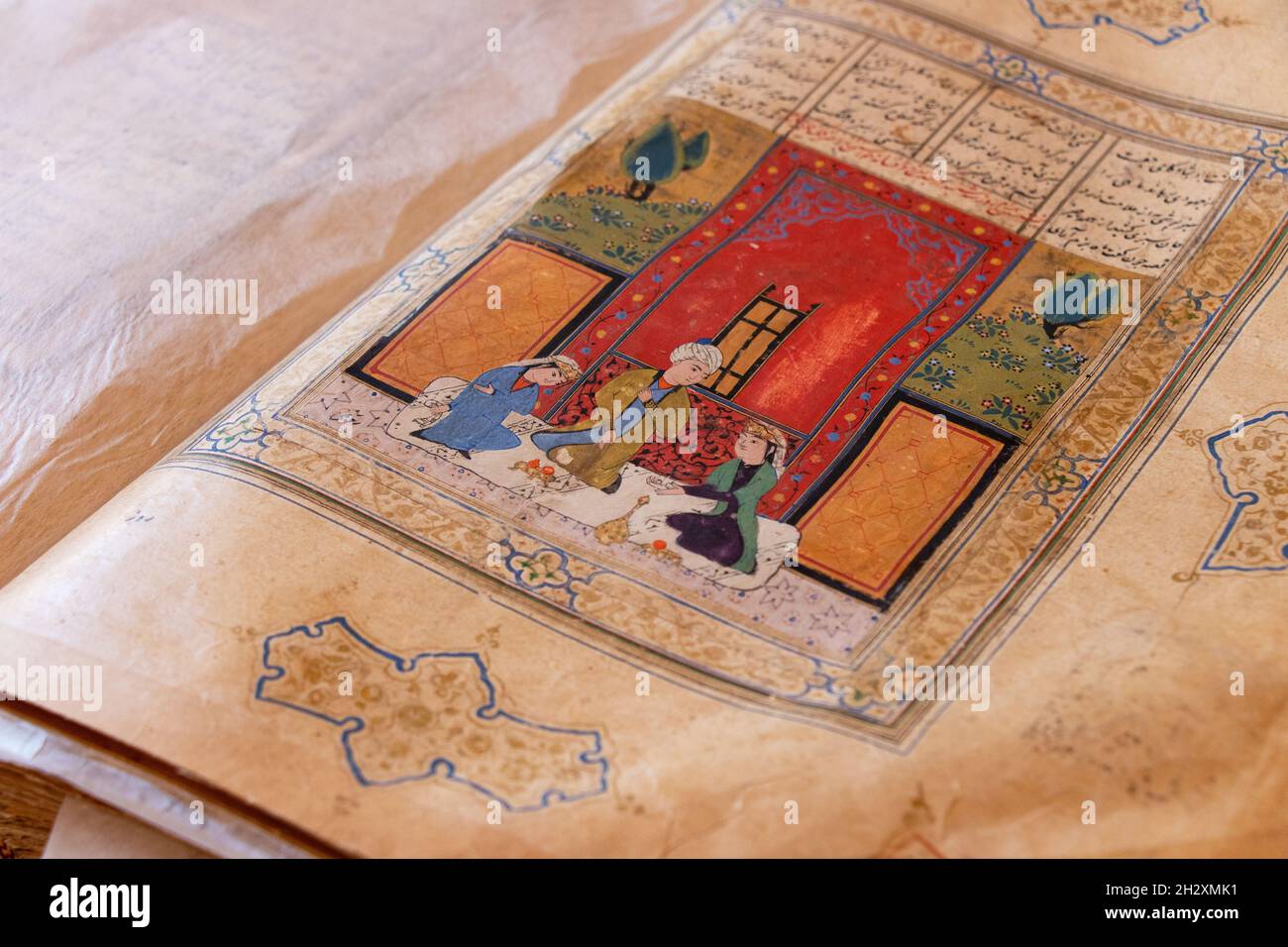 Miniature paintings from the Khamsa. Khamsa or five poems of Nizami ...