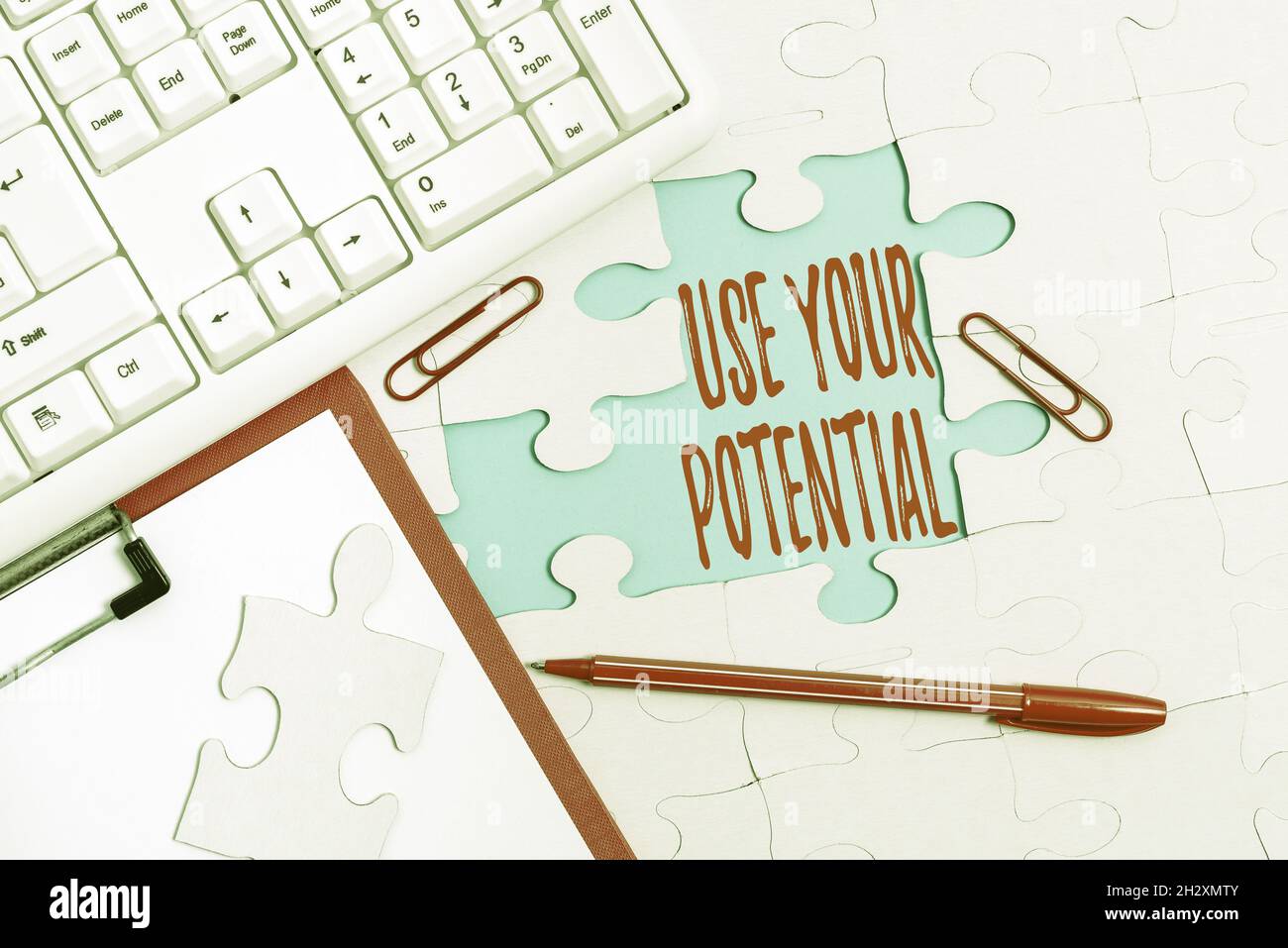 Conceptual caption Use Your Potential. Business showcase achieve as ...