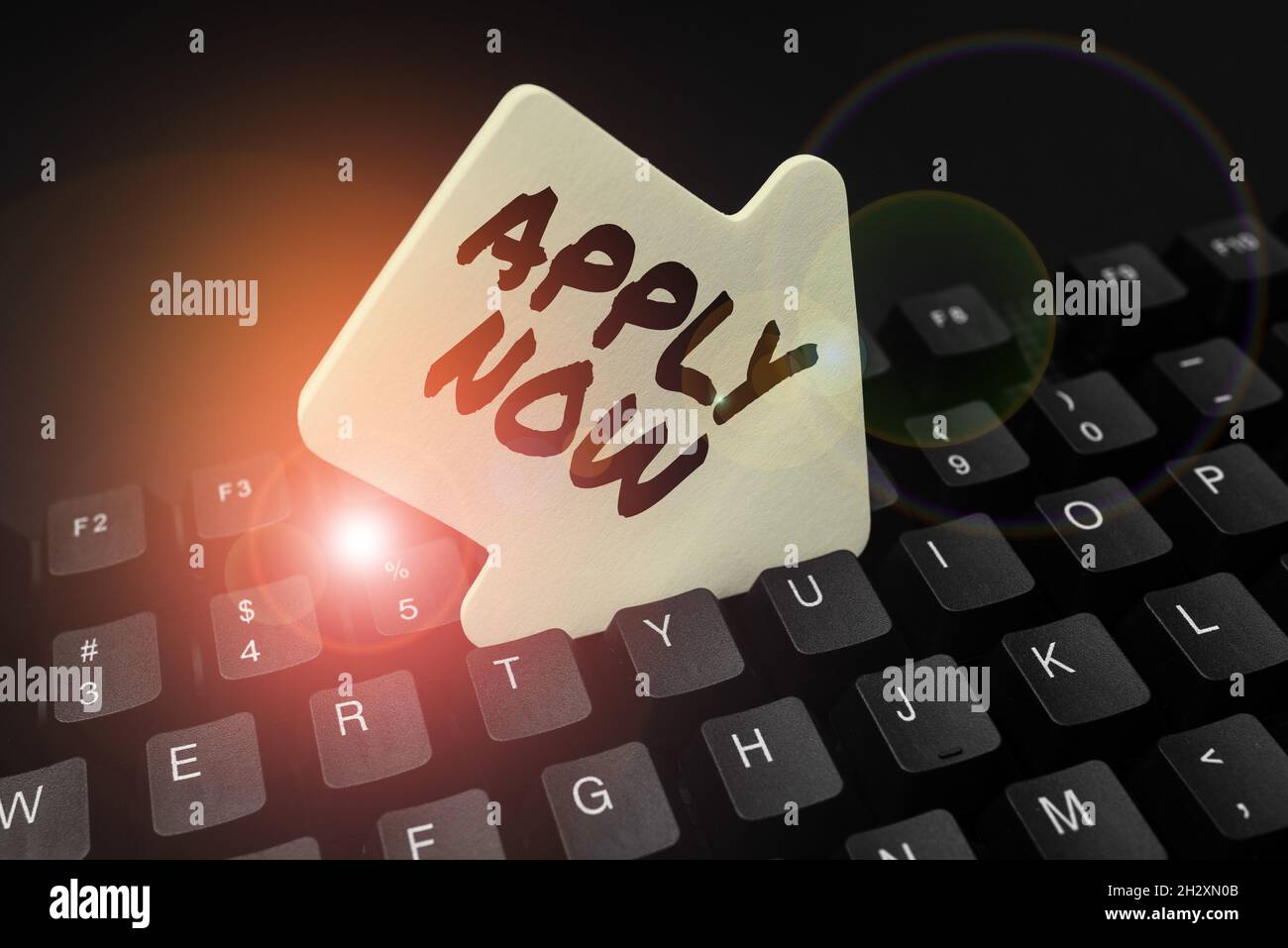Text sign showing Apply Now. Concept meaning request something ...