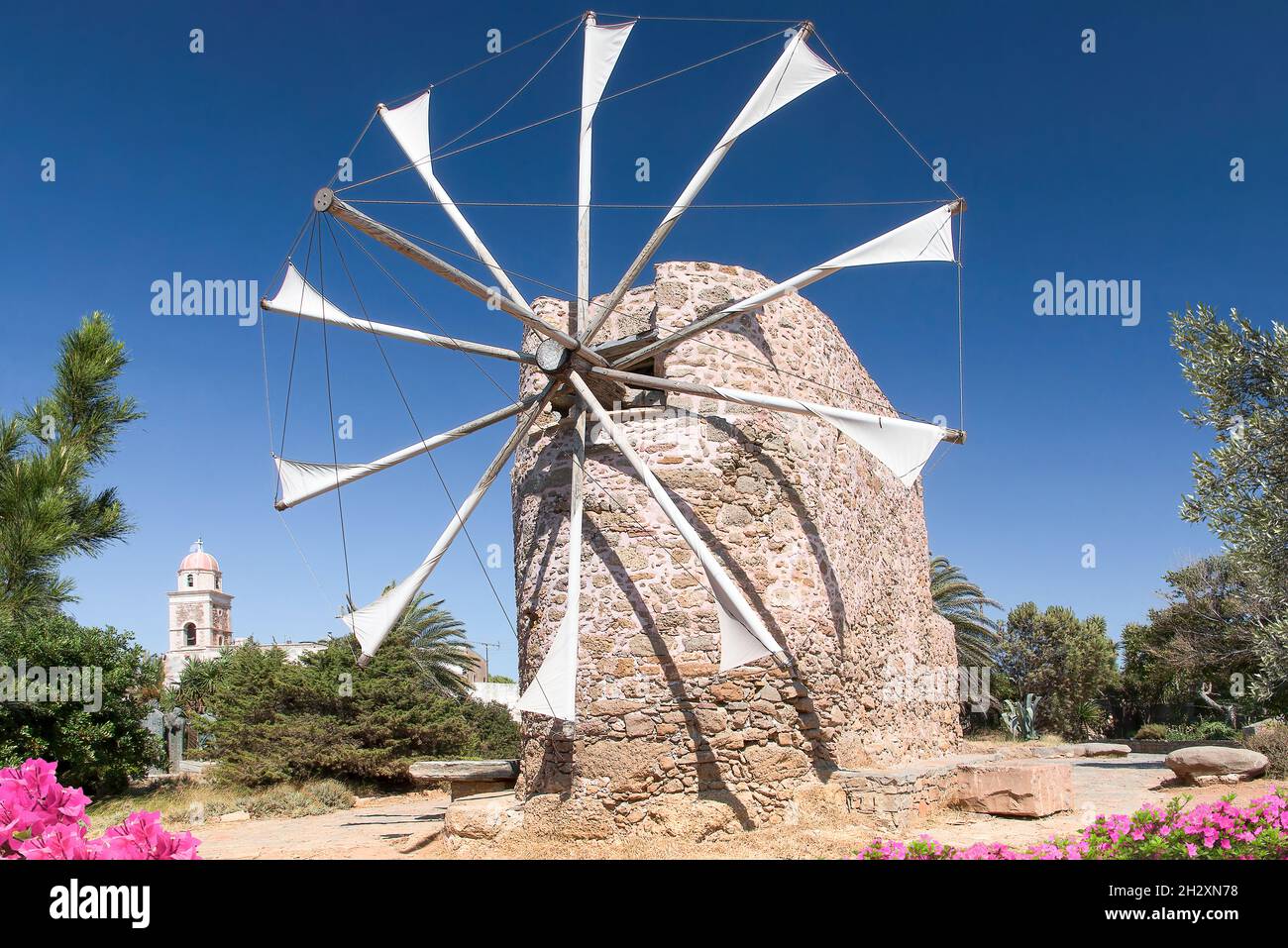 White greek windmill hi-res stock photography and images - Alamy