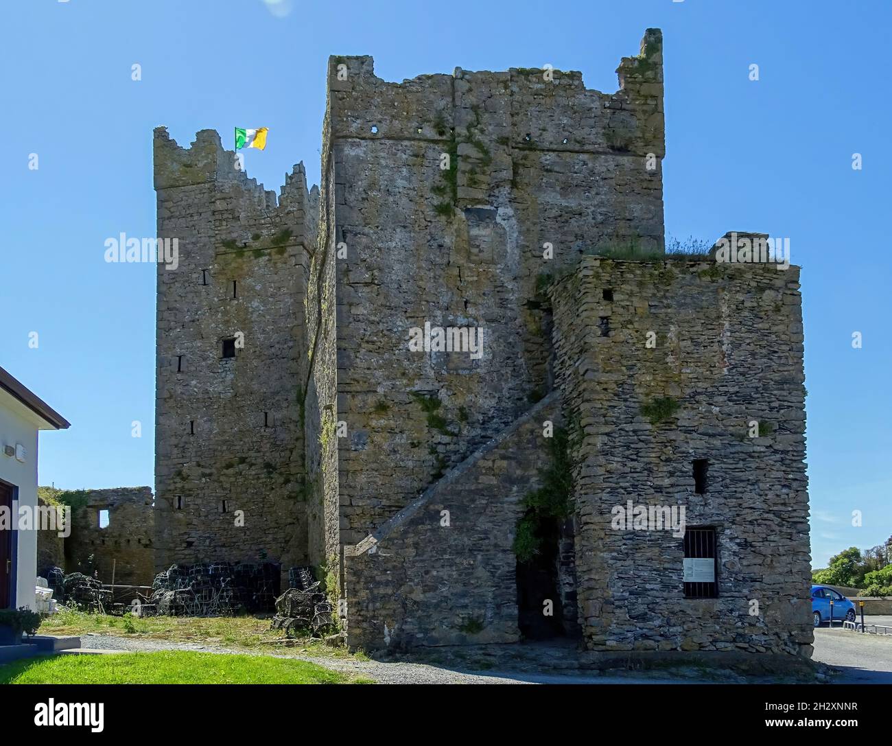 The remains of Slade Castle on Hook Head Peninsula in County Wexford ...