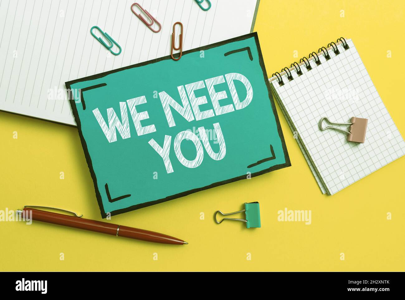 Conceptual display We Need You. Concept meaning asking someone to work ...