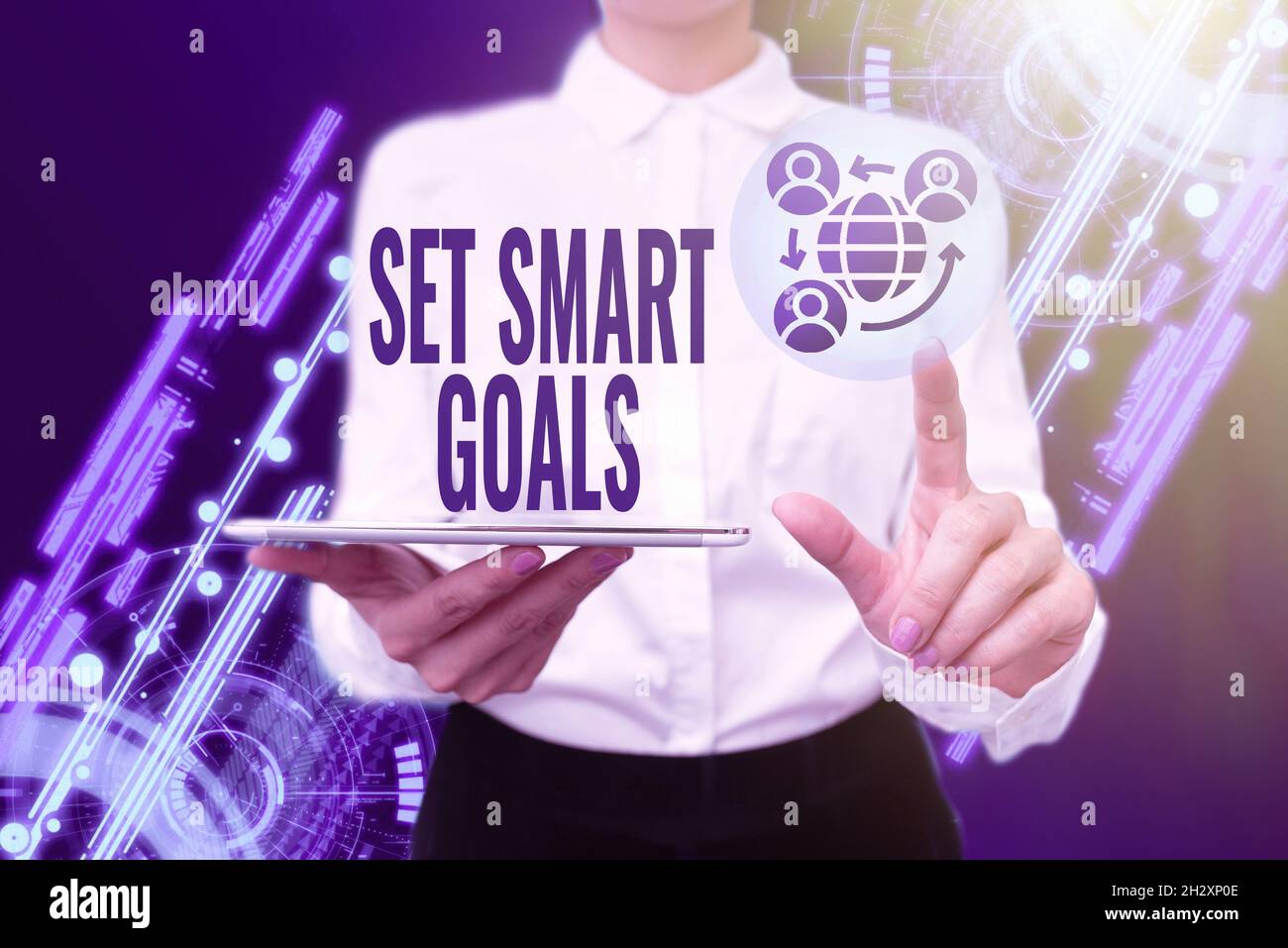 Sign displaying Set Smart Goals. Business concept giving criteria to ...