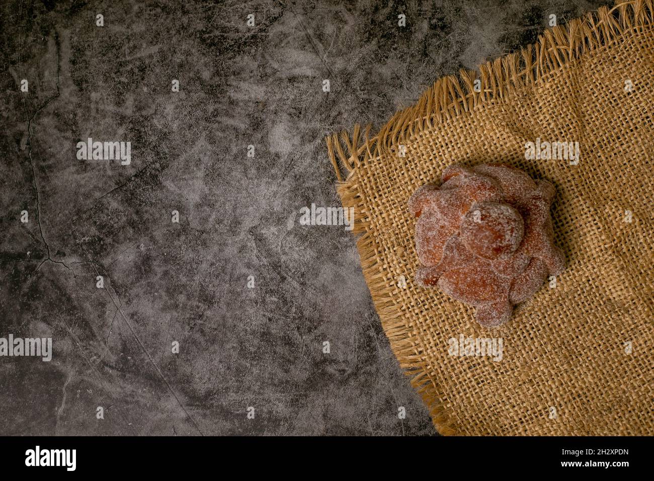 A top view of the sweet bread called Bread of the Dead (Pan de Muerto ...