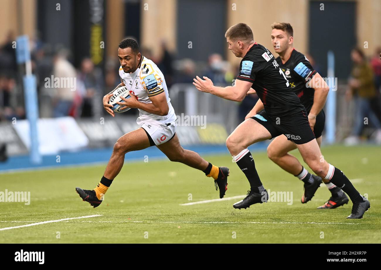 Barnet, United Kingdom. 24th Oct, 2021. Premiership Rugby. Saracens V ...