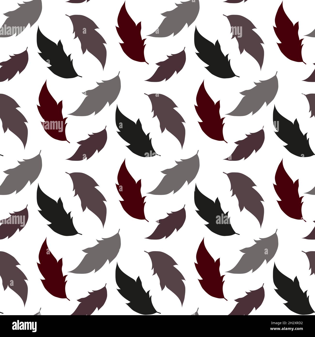 Seamless feather background. Bird feather with diferent shapes ...
