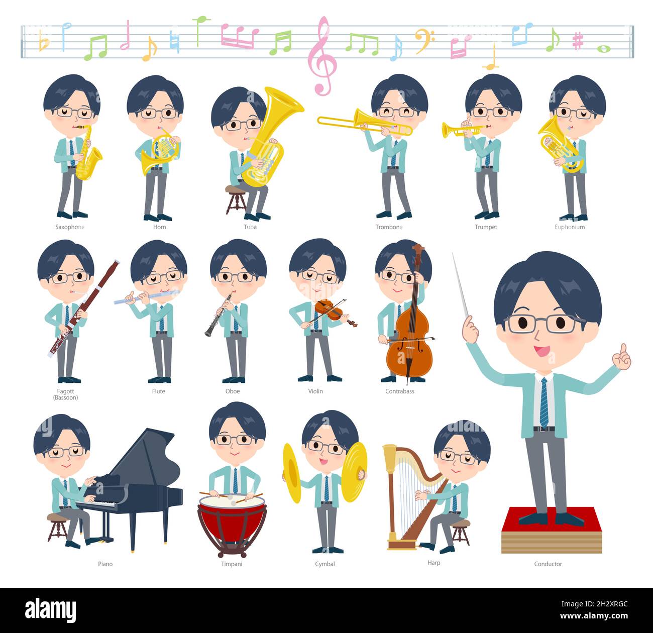 Asian conductor music Stock Vector Images - Alamy