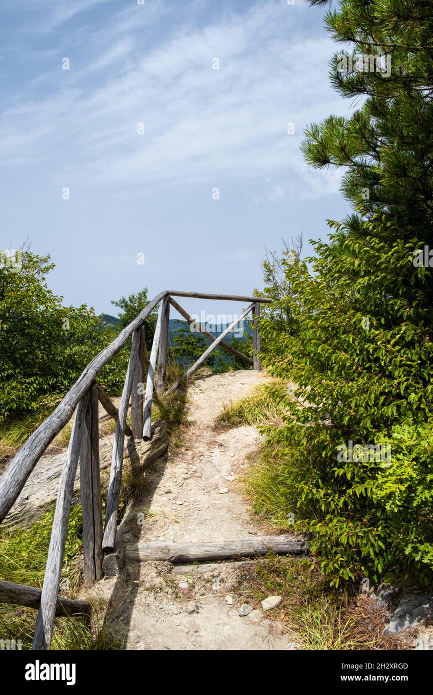 Mountain landscape with human elements Stock Photo - Alamy