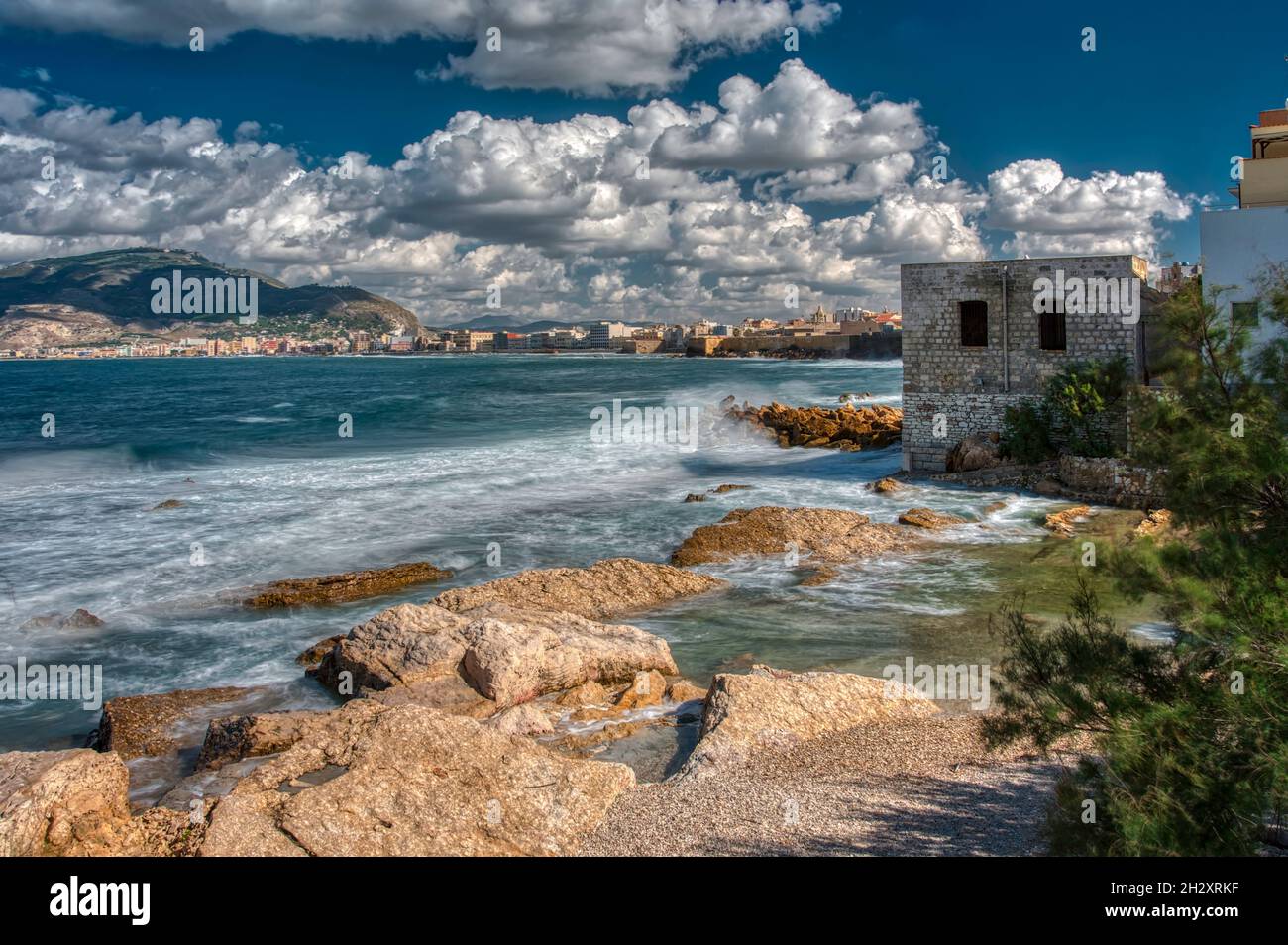 Trapani City of Sicily Seafront and houses Stock Photo - Alamy