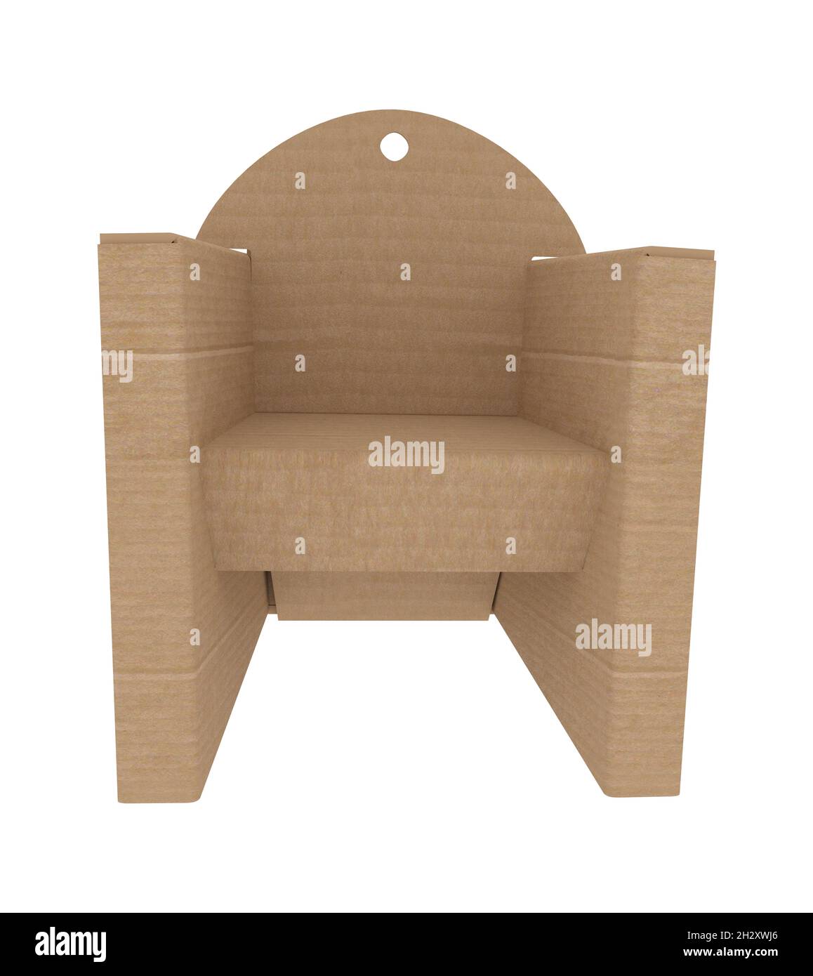 3D rendering - High resolution image of Chair corrugated cardboard ...