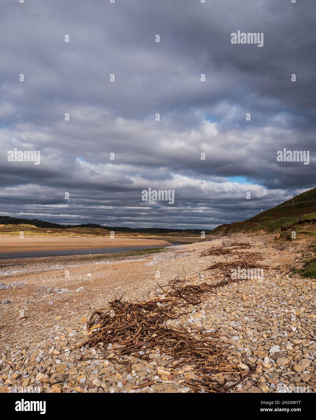 River Ogmore estuary in stormy weather, Bridgend, Wales Stock Photo - Alamy