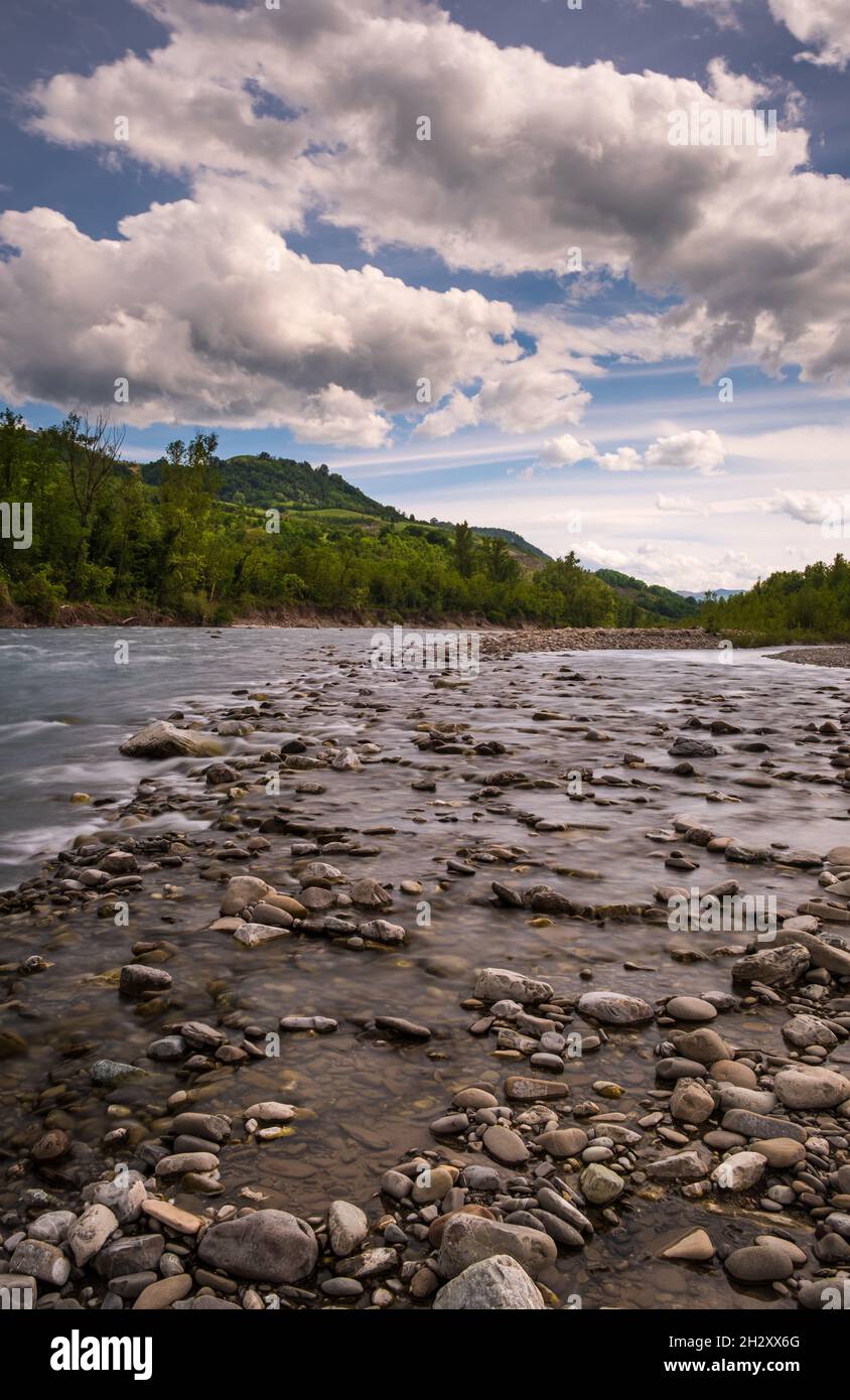 Mountain landscape with rocks in the river Stock Photo - Alamy