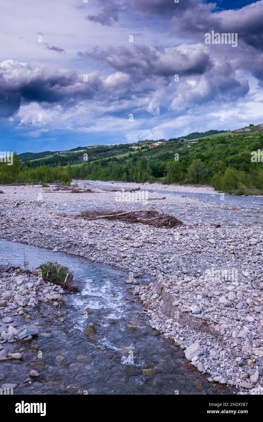 Mountain landscape with rocks in the river Stock Photo - Alamy