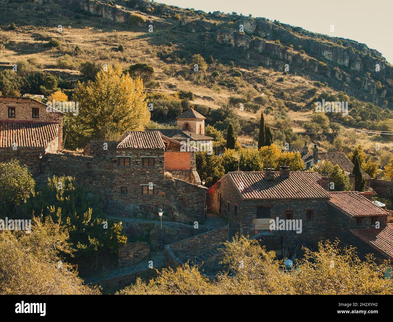 PATONES DE ARRIBA ONE OF THE MOST BEAUTIFUL VILLAGES IN SPAIN Stock ...