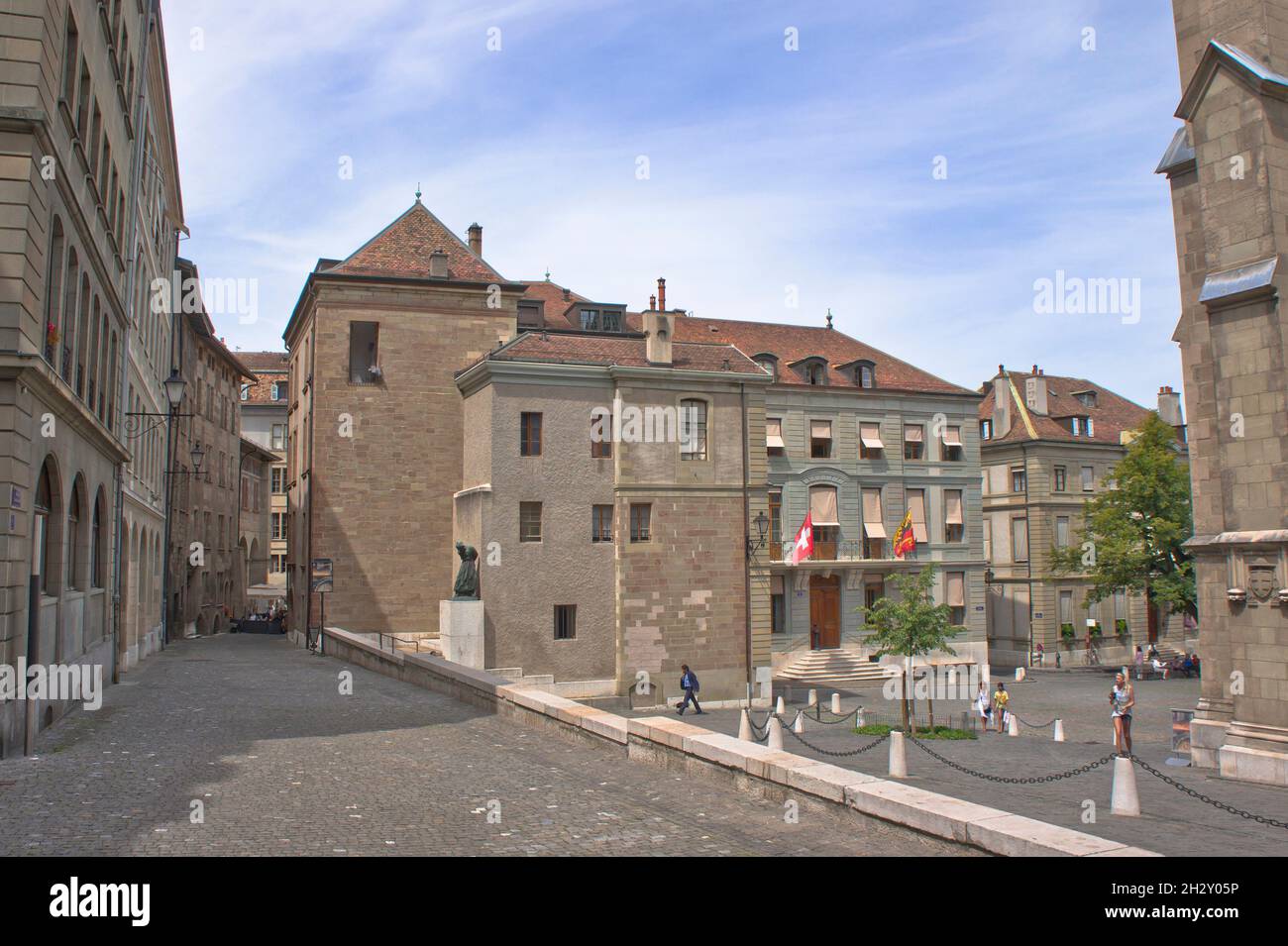 Geneva, Old city street view, Switzerland, Europe Stock Photo - Alamy