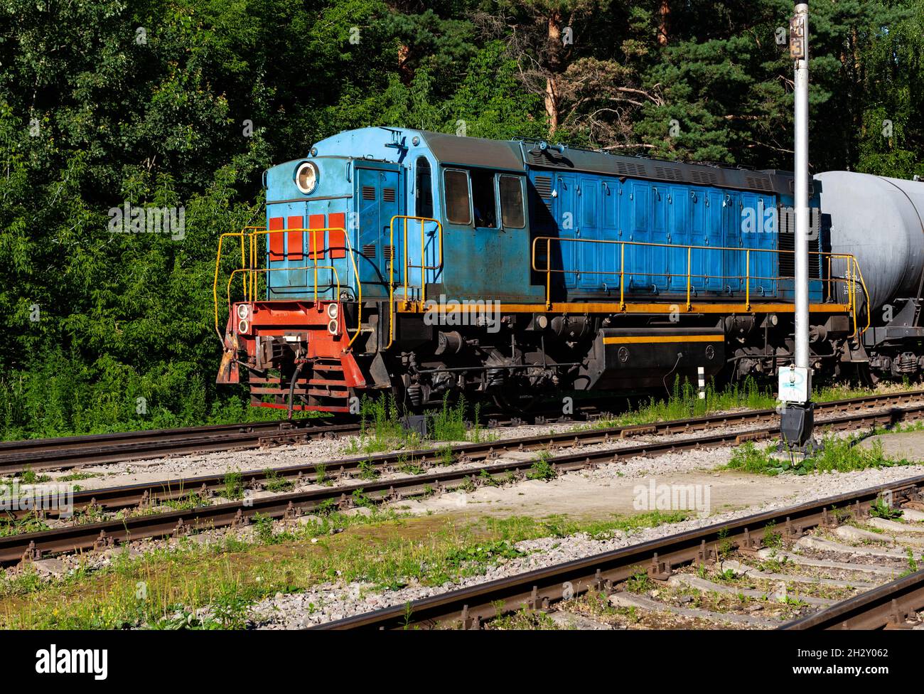 Blue locomotive hi-res stock photography and images - Alamy