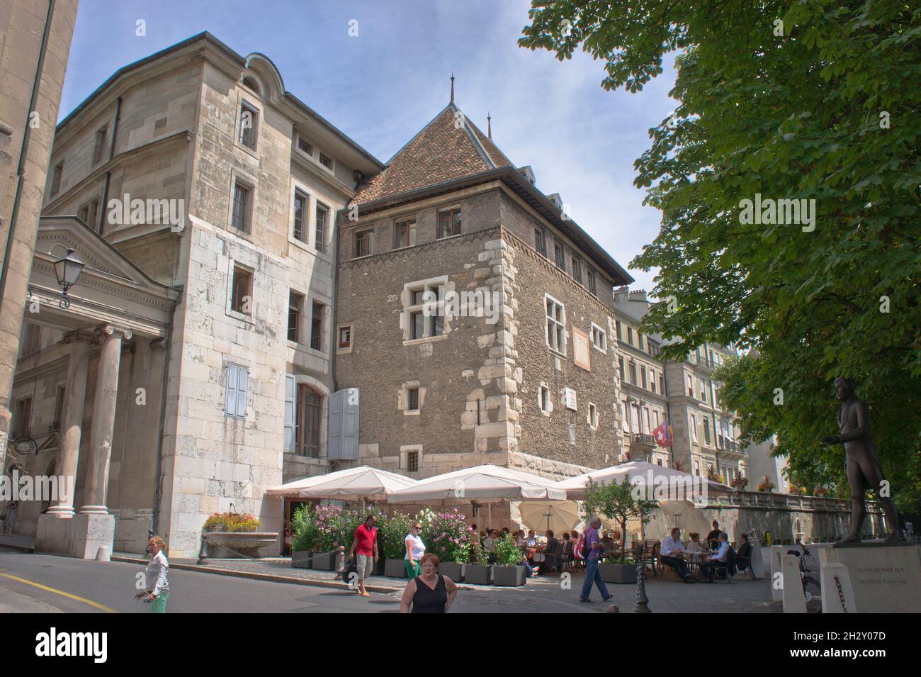 Geneva, Old city street view, Switzerland, Europe Stock Photo - Alamy