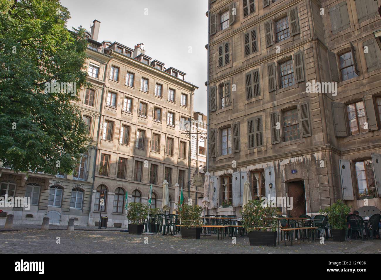 Geneva, Old city street view, Switzerland, Europe Stock Photo - Alamy