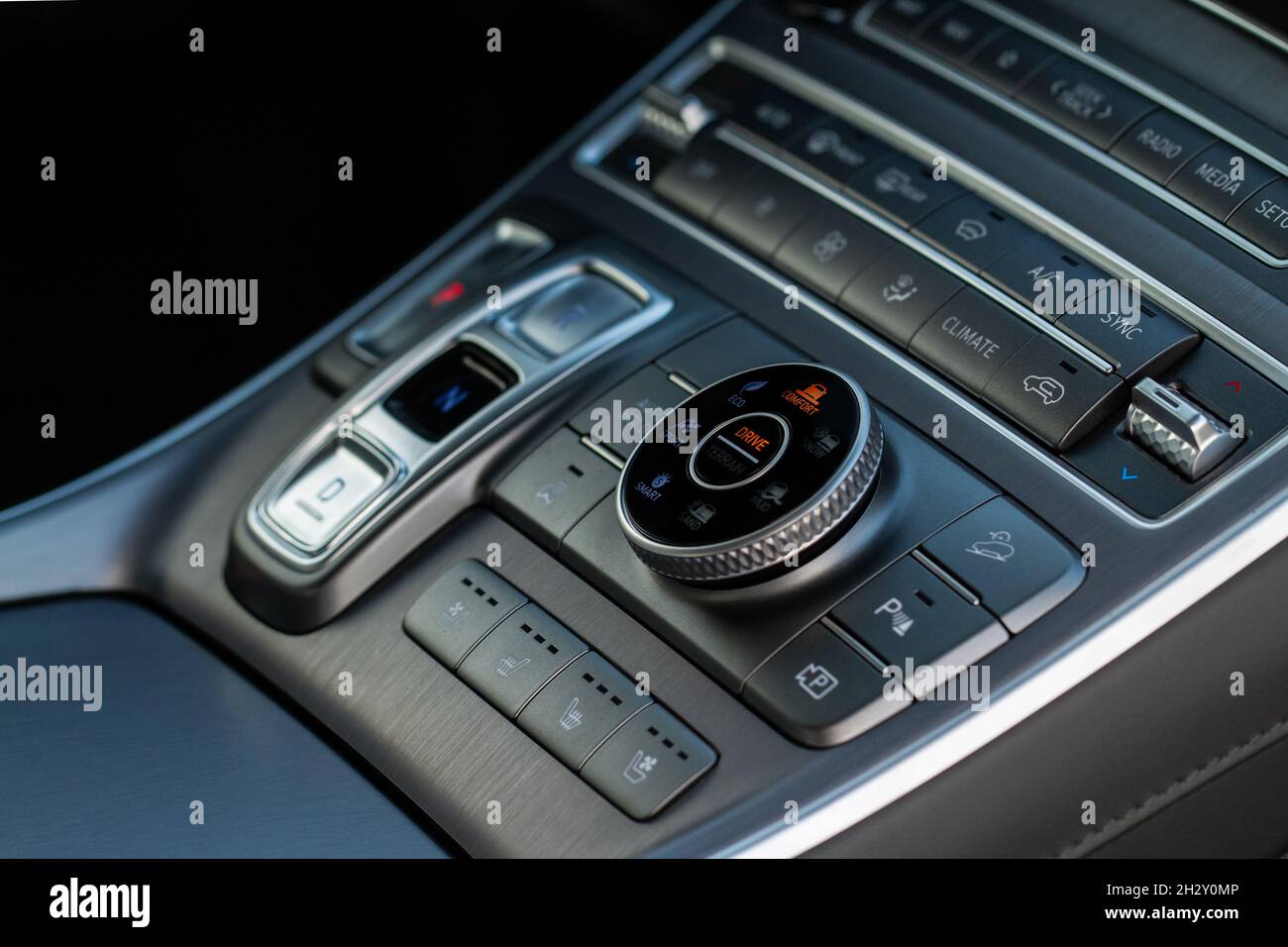 Modern suv car drive mode control panel. Control panel for off-road ...