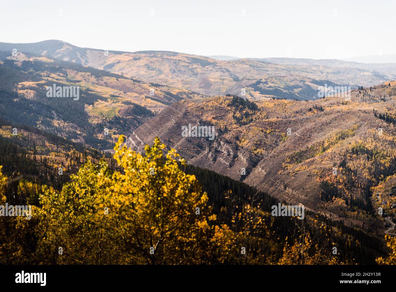 Landscape view of fall foliage in Vail, Colorado Stock Photo - Alamy