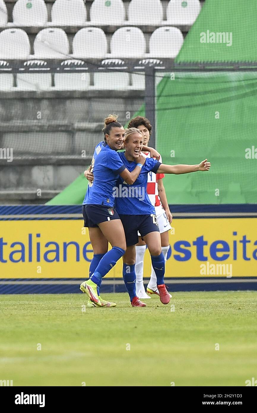 Valentina Cernoia and Arianna Caruso of Italy of Italy in action during ...