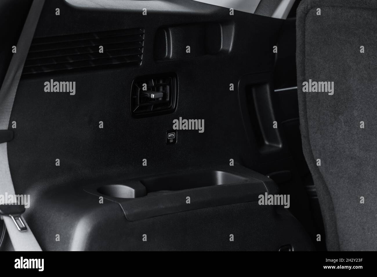 Car air conditioning close up view. The air conditioner flow inside the ...