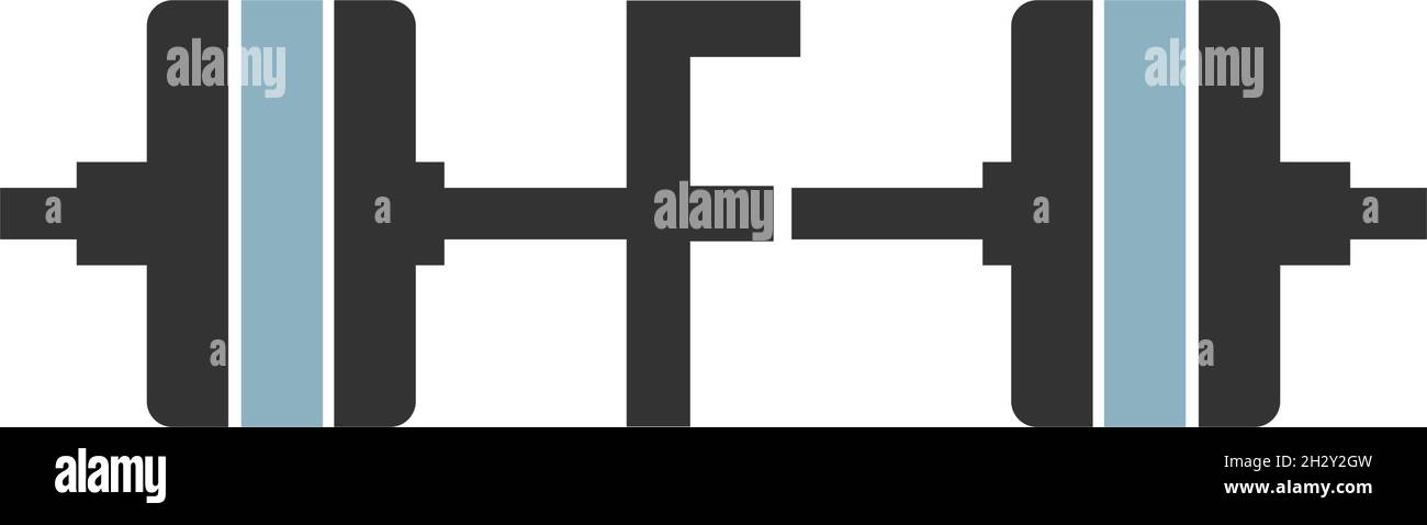 Letter F with barbell icon fitness design template vector Stock Vector ...