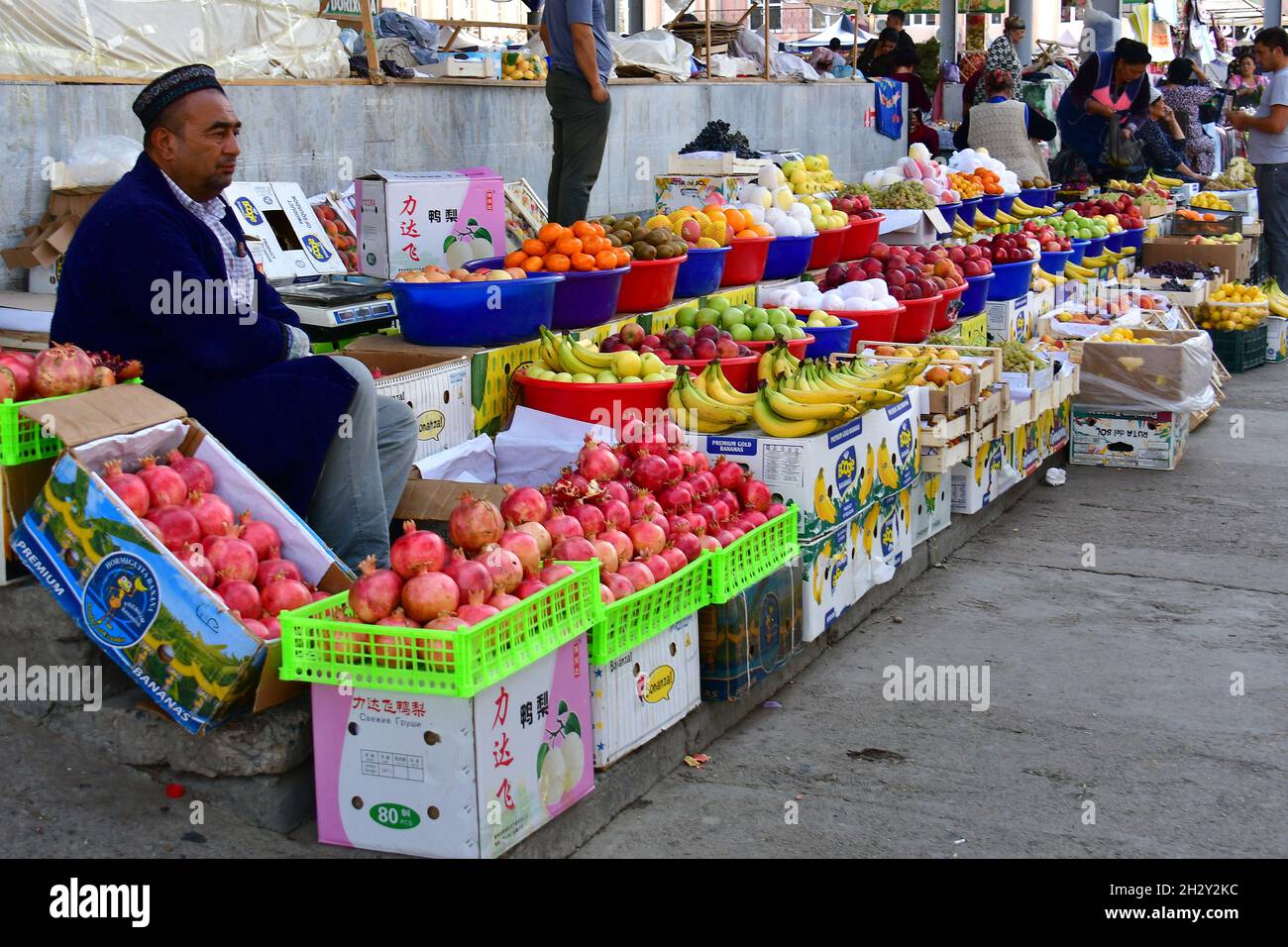 Siyob Bazaar, Siab Bazaar, Samarkand, Uzbekistan, Central Asia Stock ...