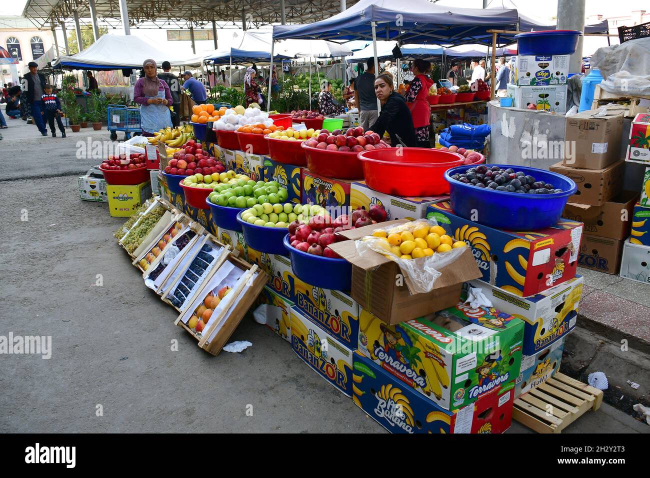 Siyob Bazaar, Siab Bazaar, Samarkand, Uzbekistan, Central Asia Stock ...