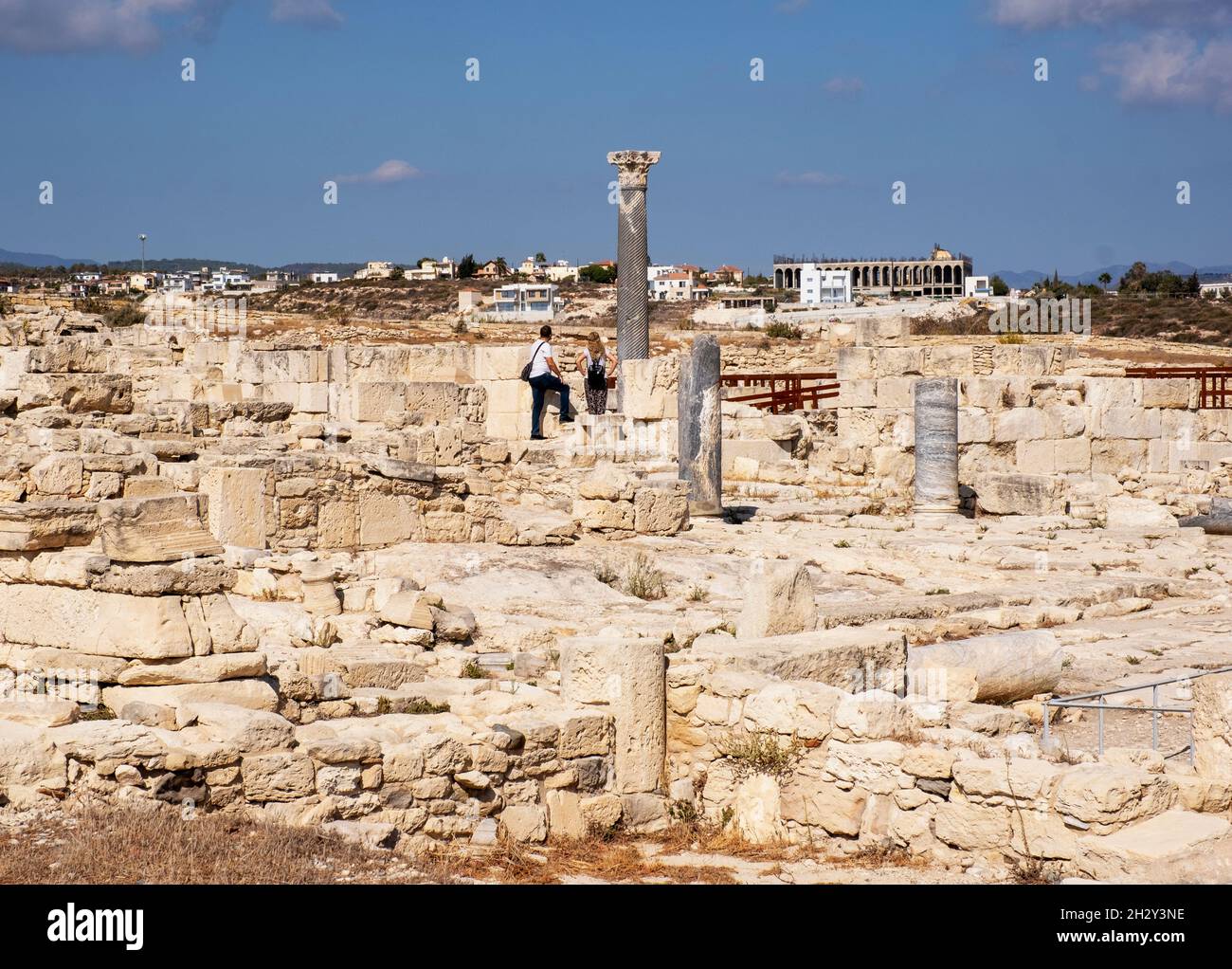 Ruins of the Roman Nymphaeum at the Archaeological site of Kourion ...