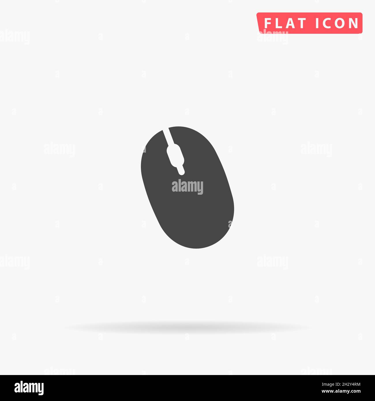 Computer Mouse flat vector icon. Hand drawn style design illustrations ...