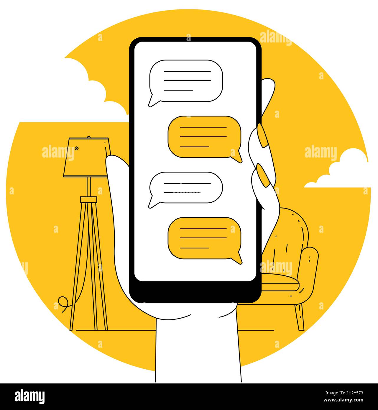 using mobile apps Stock Vector Image & Art - Alamy