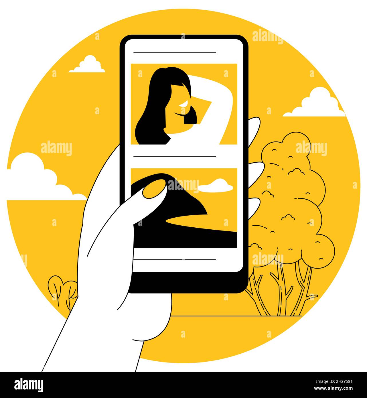 using mobile apps Stock Vector Image & Art - Alamy