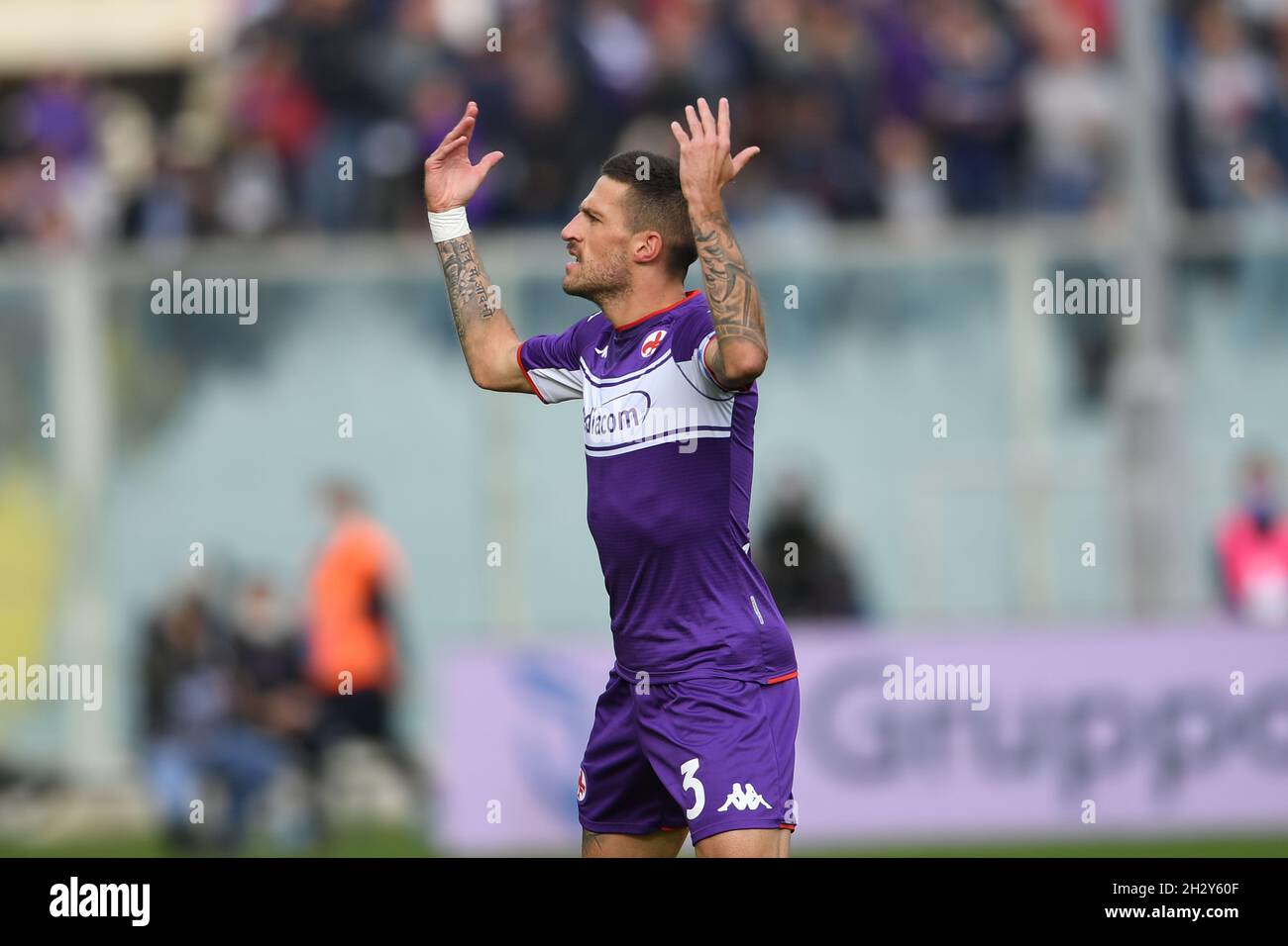 Cristiano Biraghi (Fiorentina) celebrates after scoring his team's ...