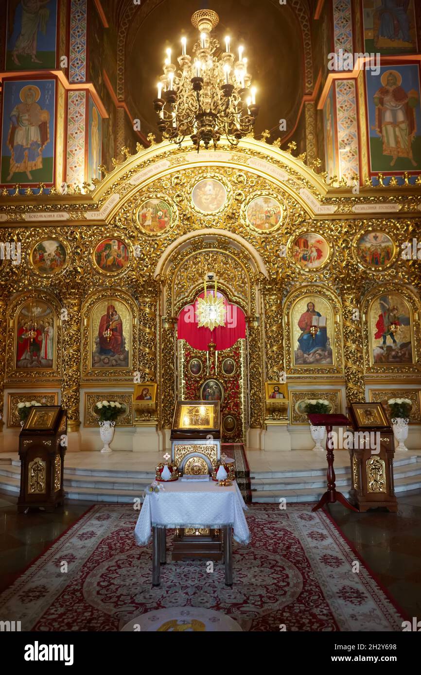Interior of St. Michael's Golden-Domed Monastery at Kiev, Ukraine Stock ...