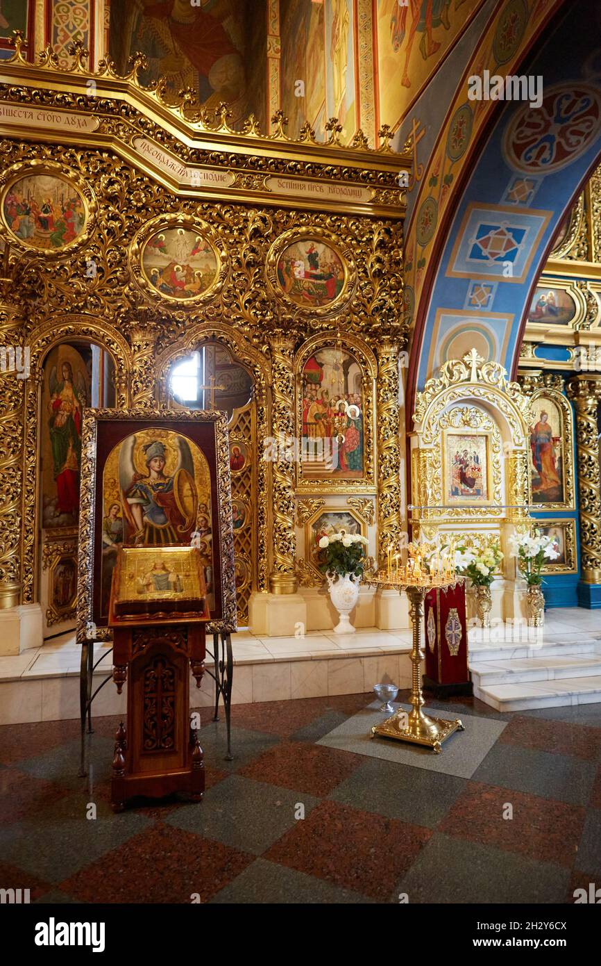 Interior of St. Michael's Golden-Domed Monastery at Kiev, Ukraine Stock ...