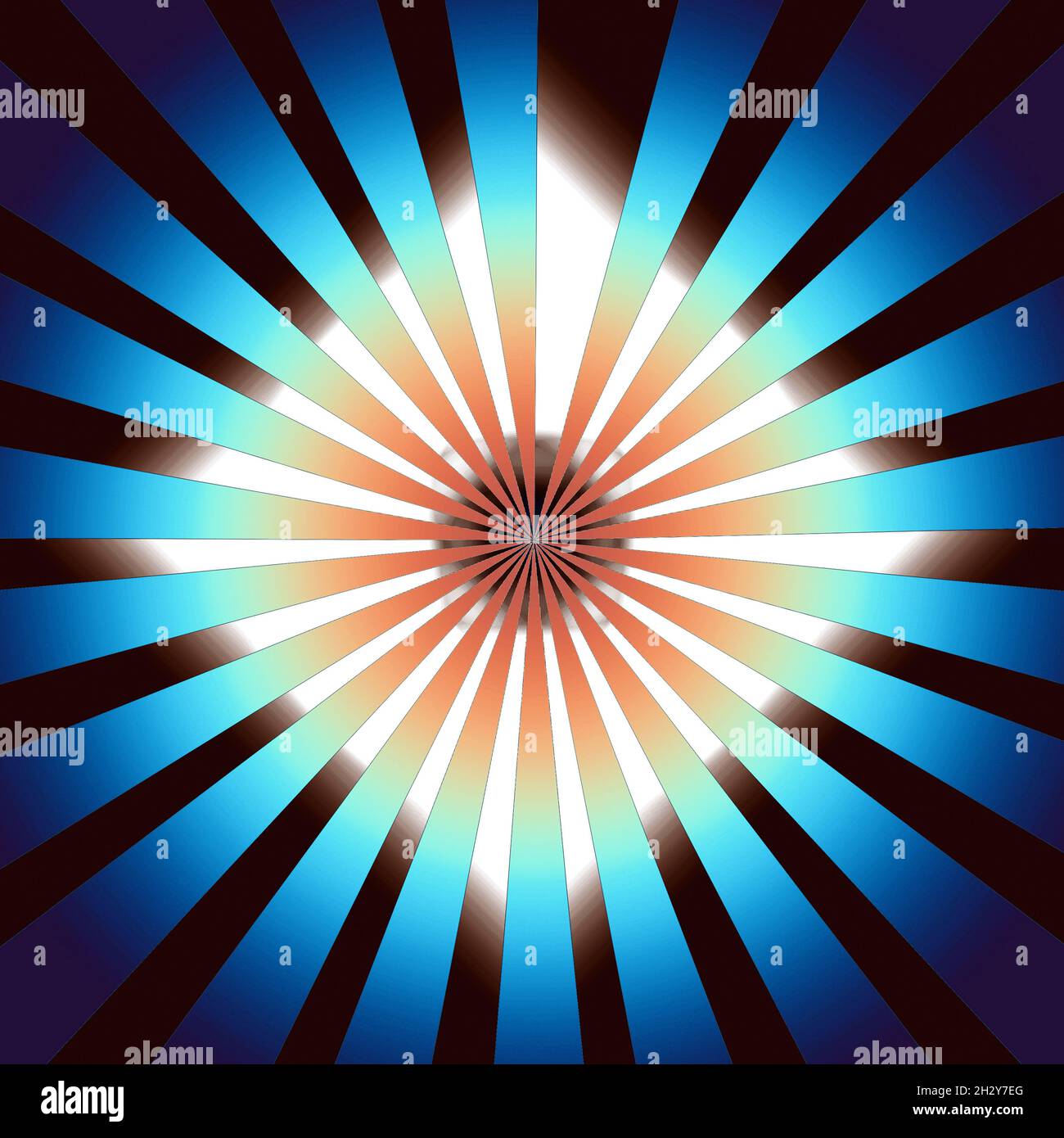 Abstract geometric pattern. Rhombus and radial rays. 3D rendering Stock ...