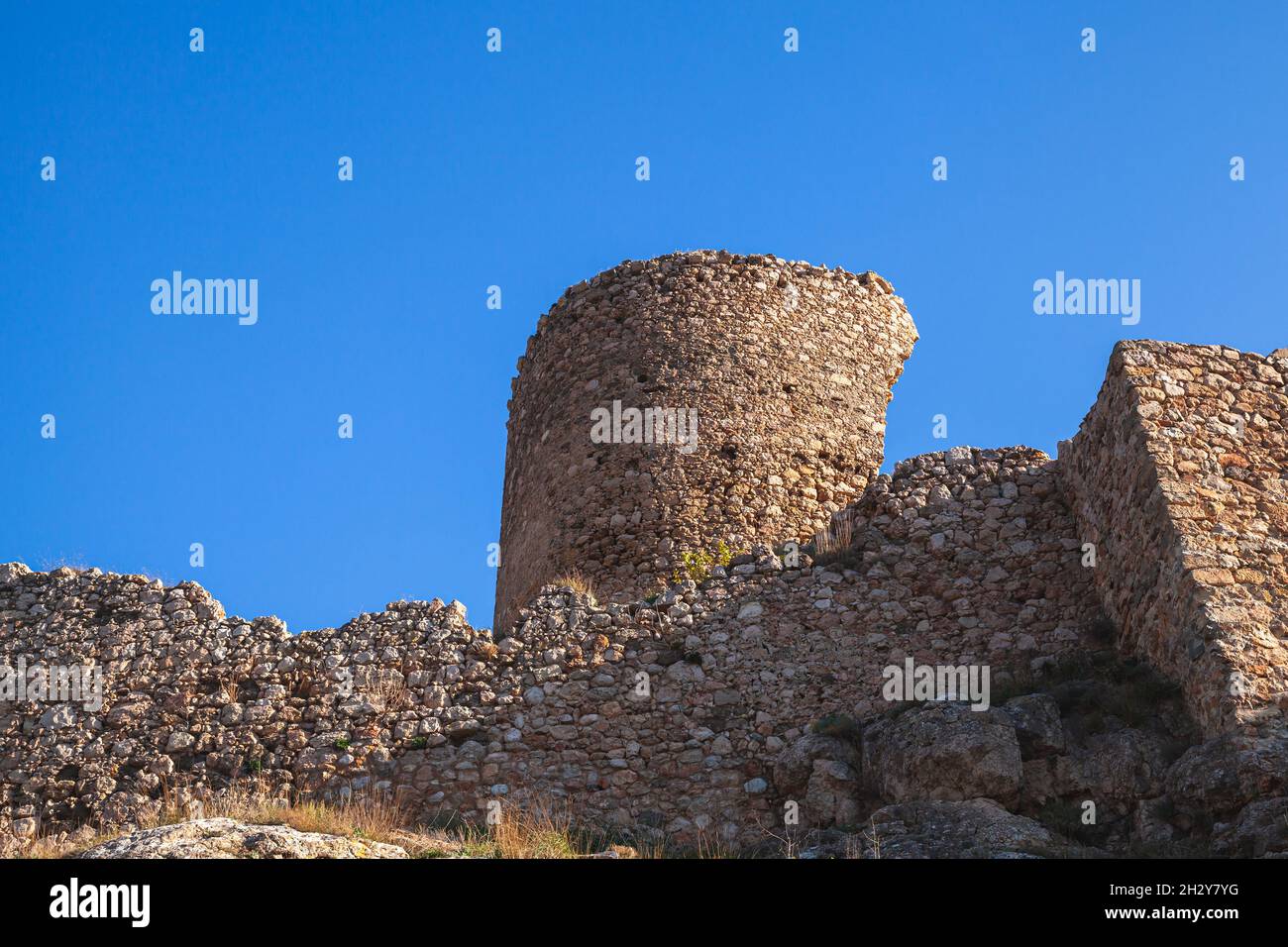 Ruins of the ancient fortress of Balaklava. One of the popular ...