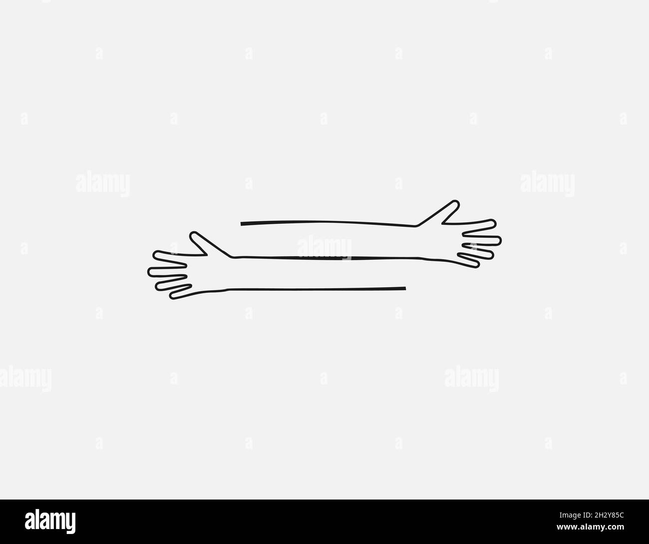 Hand, hug, care icon. Vector illustration. Flat design Stock Vector ...