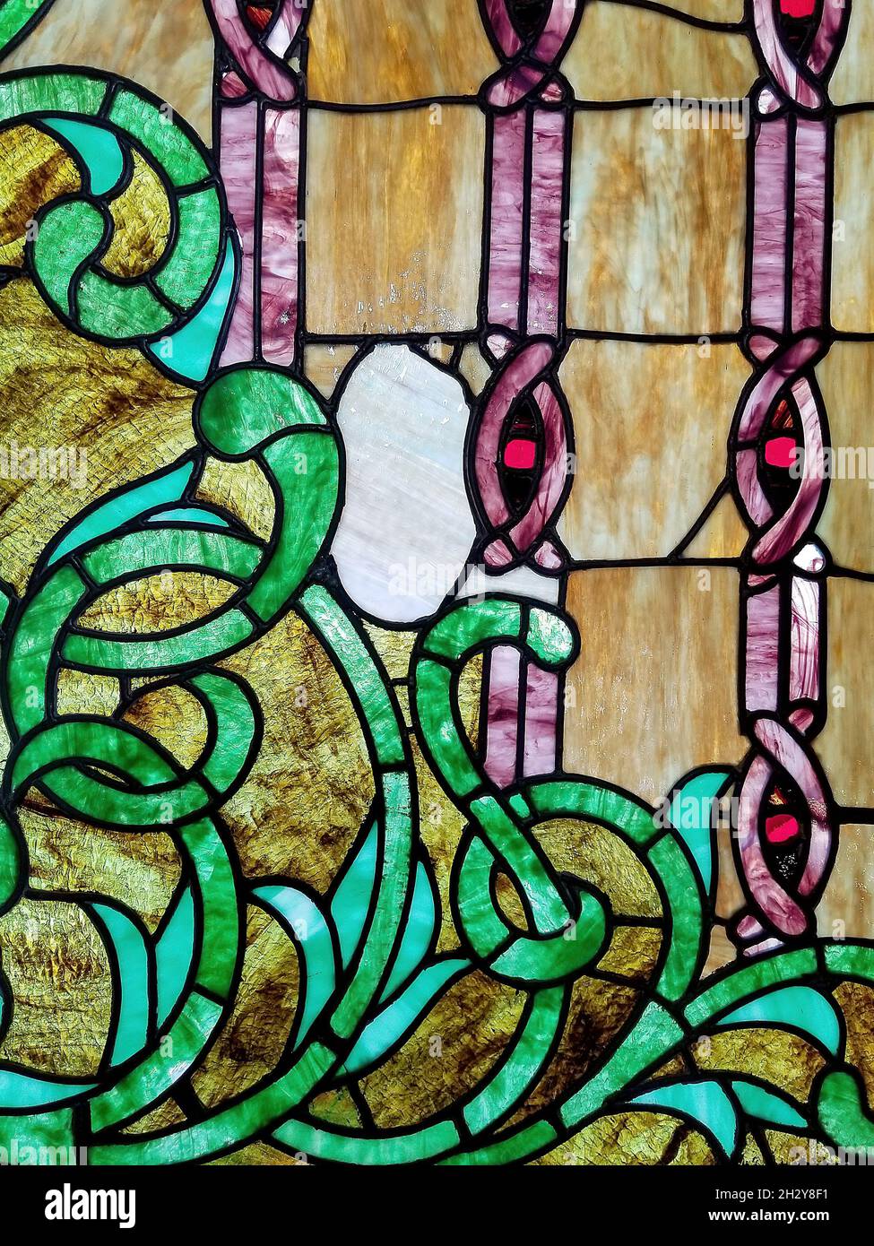 Close up of a stained glass window pattern Stock Photo - Alamy