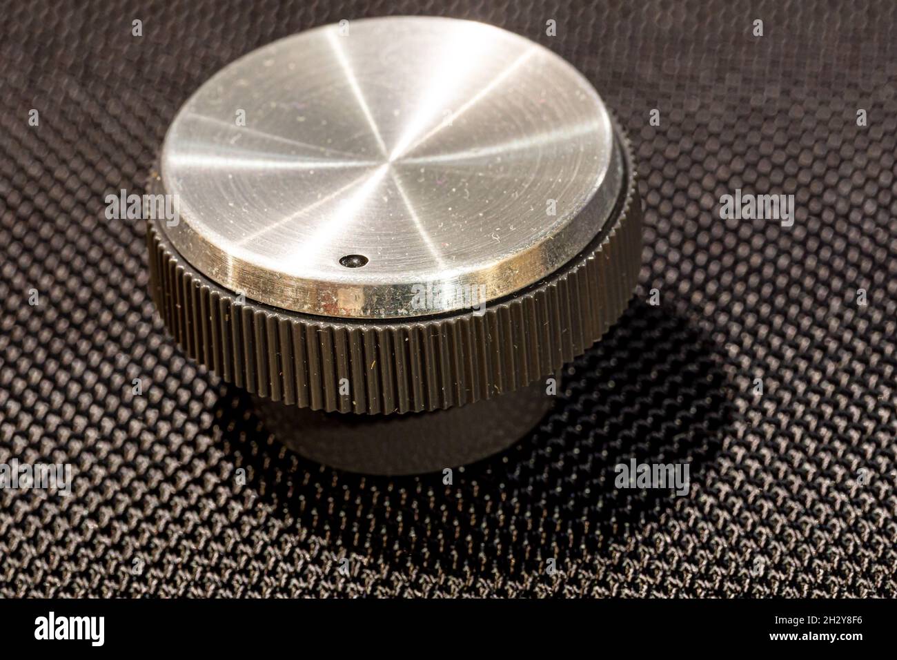 Single vintage record player knob Stock Photo - Alamy