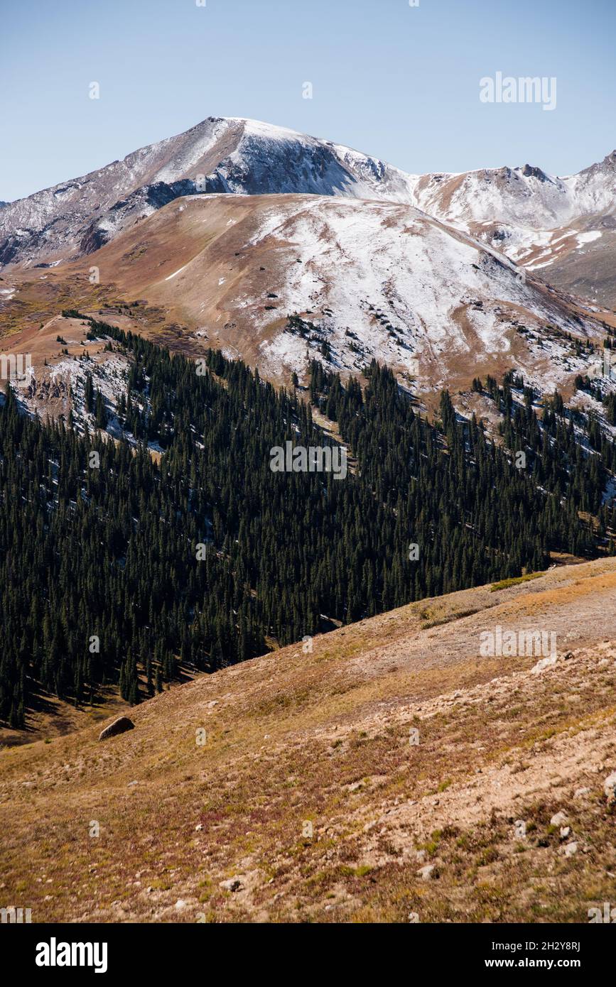 Mountain views at Independence Pass near Aspen, Colorado Stock Photo ...
