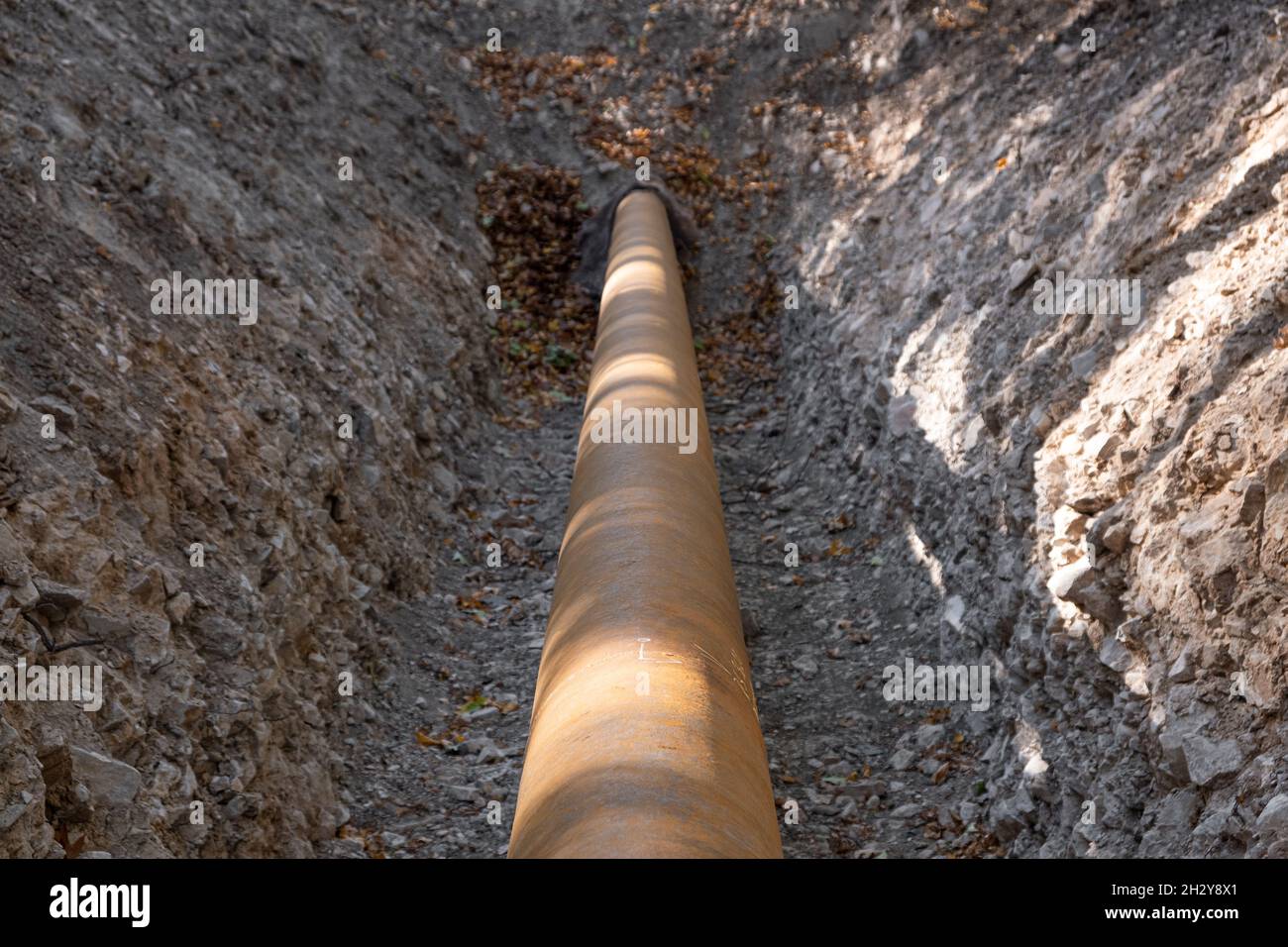 Propane gas communications infrastructure is buried underground. Gas or ...